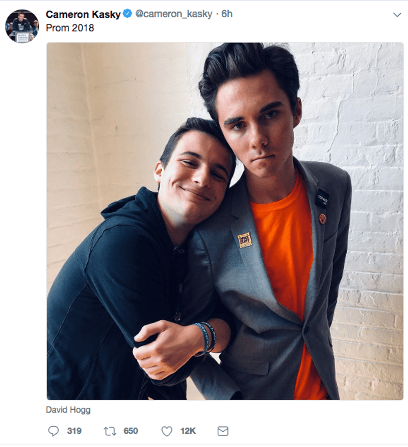 David Hogg Smiling Gabby Giffords I Couldn't Have Asked For Better